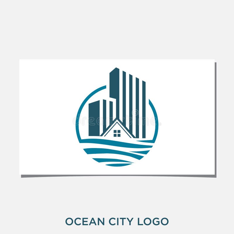 OCEAN and CITY LOGO DESIGN stock vector. Illustration of concept ...