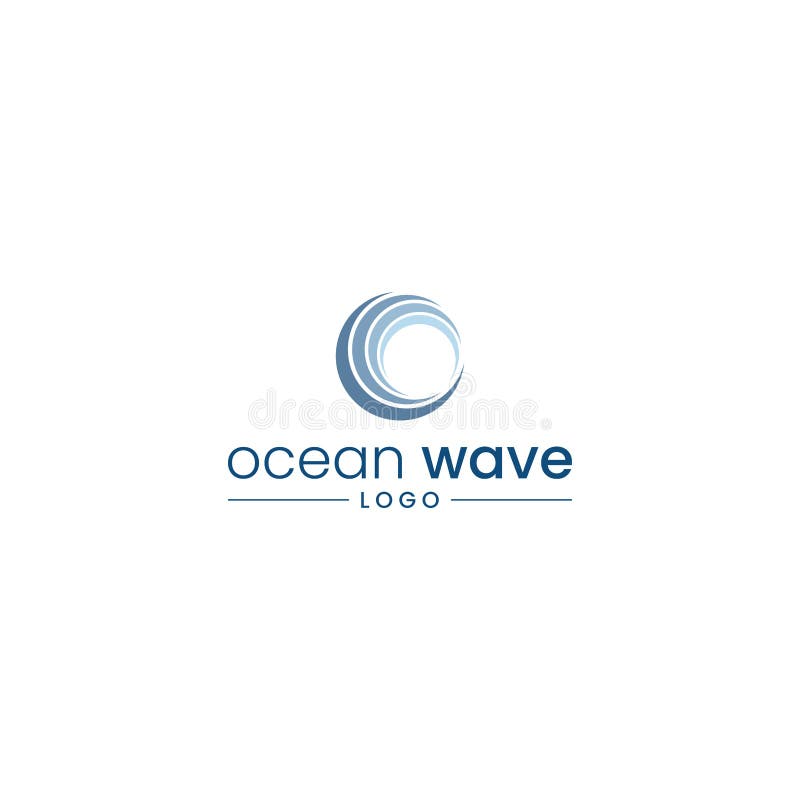 Ocean wave logo stock vector. Illustration of letter - 243488831