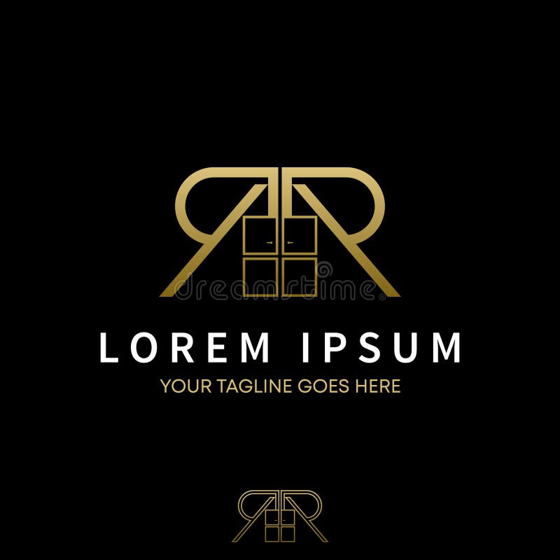 Unique and Simple Letter or Word RR or Double R Font with Window Image ...