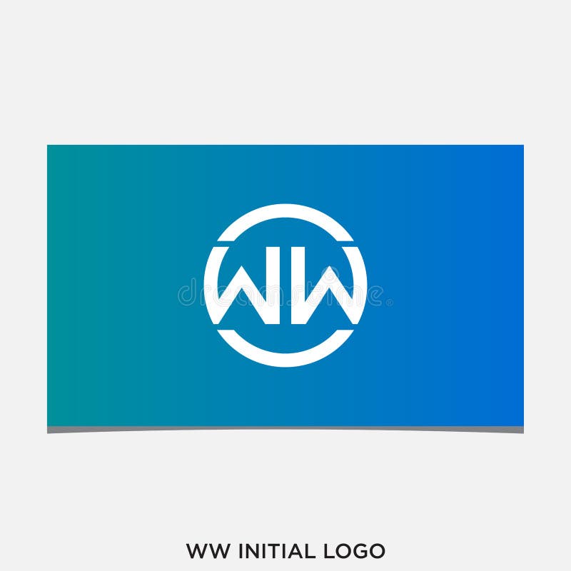 WW INITIAL LOGO stock vector. Illustration of sign, letters - 243548446