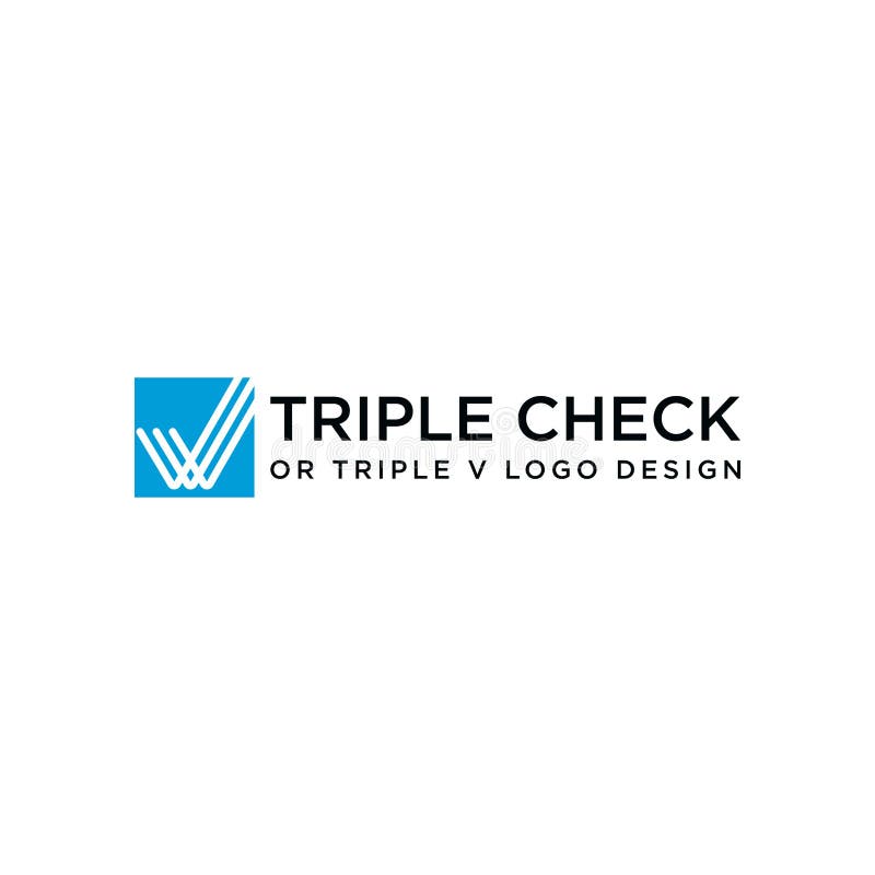 Triple check logo stock vector. Illustration of abstract - 243552975