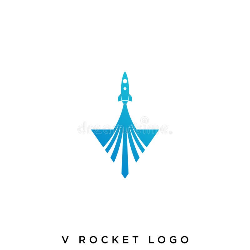 V ROCKET LOGO stock vector. Illustration of identity - 243554193