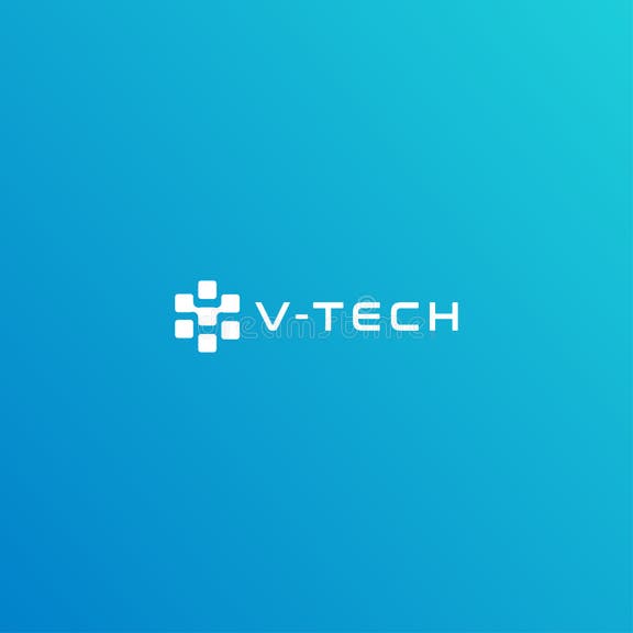 V TECH LOGO stock vector. Illustration of graphic, design - 243554235