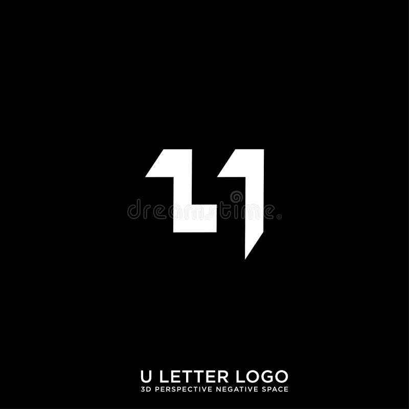 LETTER U SHADOW LOGO stock vector. Illustration of simple - 243574014
