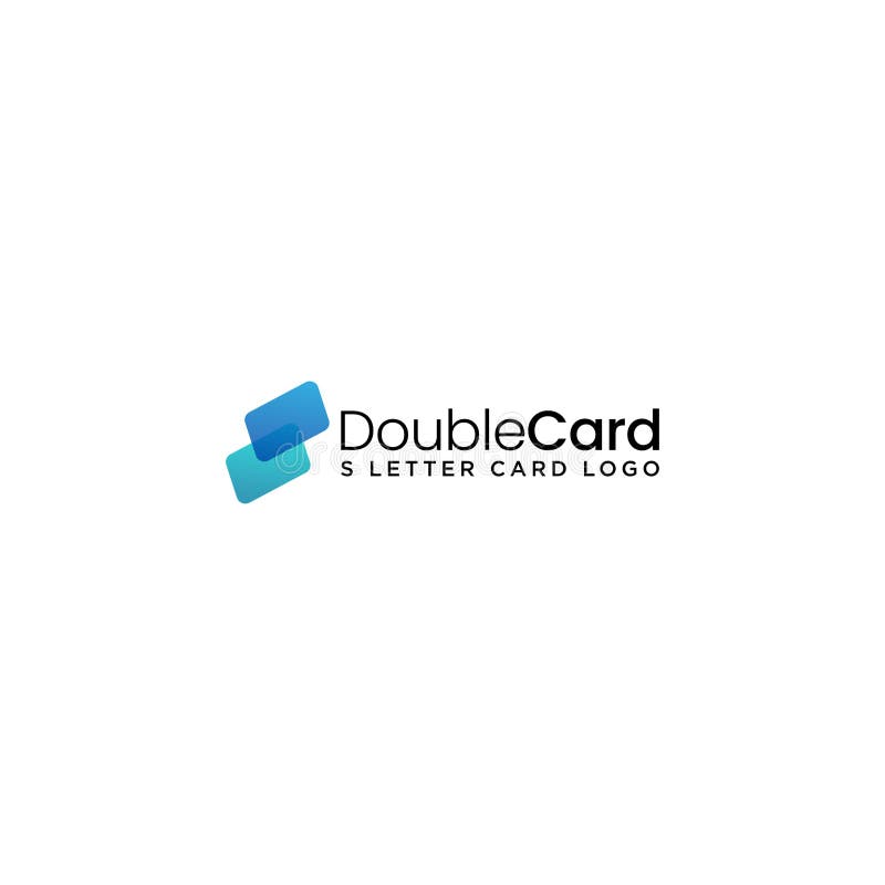S DOUBLE CARD LOGO stock vector. Illustration of blue - 243613658