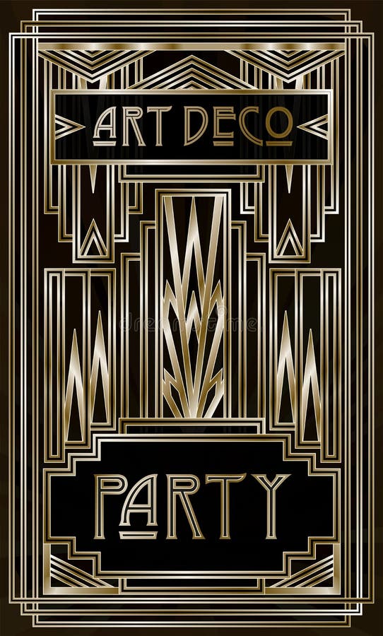 Art Deco Vip Gift Card, Vector Stock Vector - Illustration of pattern ...
