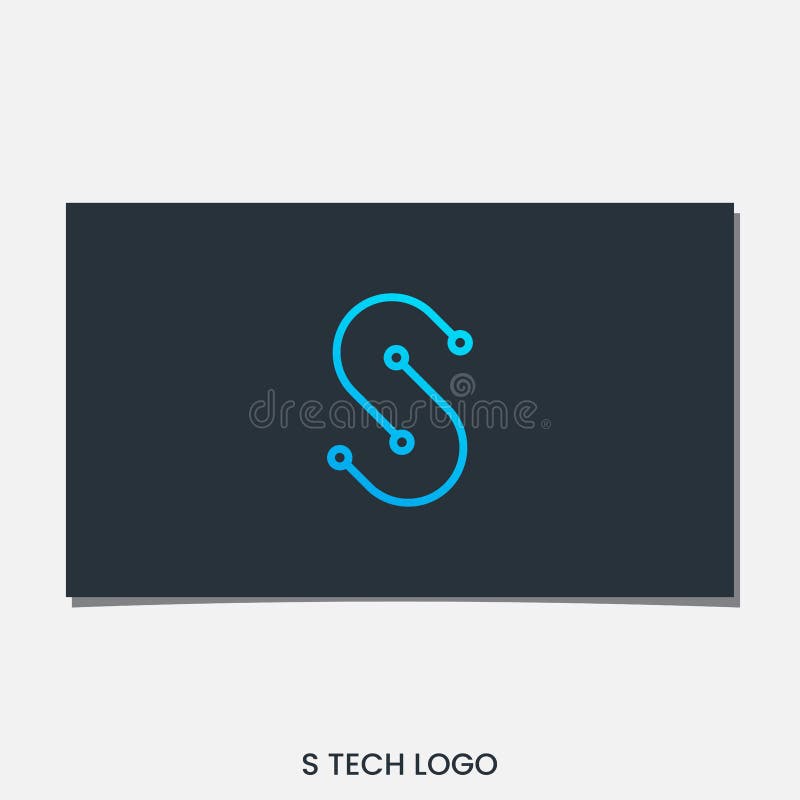 S TECH LOGO stock vector. Illustration of brand, graphic - 243614536