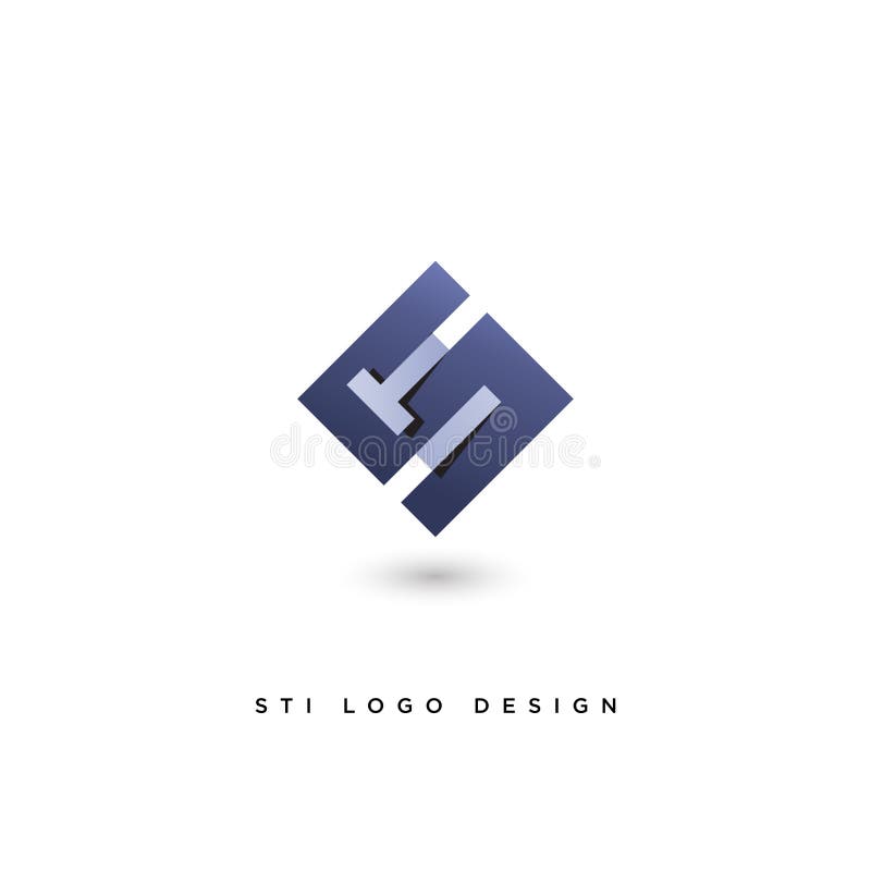 STI INITIAL LOGO stock vector. Illustration of digital - 243632552