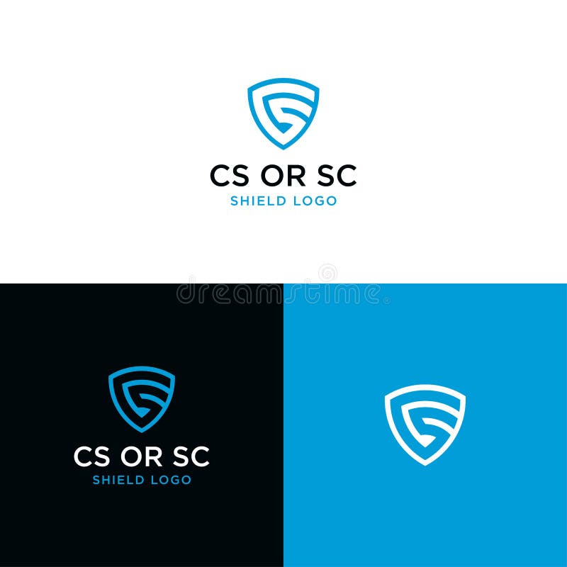 CS SHIELD LOGO stock vector. Illustration of design - 243654961