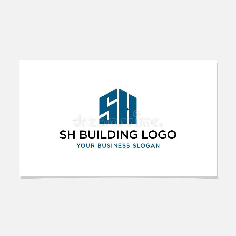 SH BUILDING LOGO stock vector. Illustration of branding - 243656861
