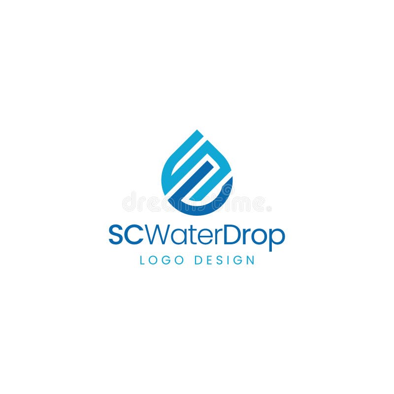 SC WATER DROP LOGO stock vector. Illustration of icon - 243659827