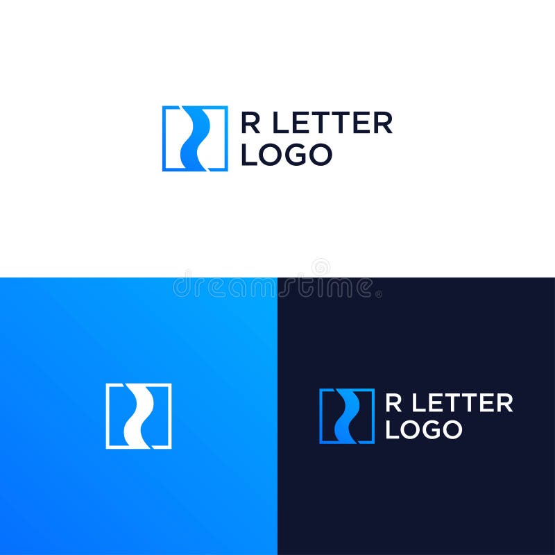 R RIBBON MINIMAL LOGO stock vector. Illustration of professional ...