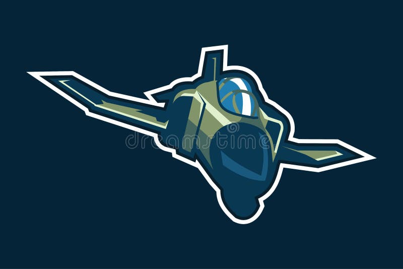 American Cold War Supersonic Fighter Plane Vector Illustration. Stock ...