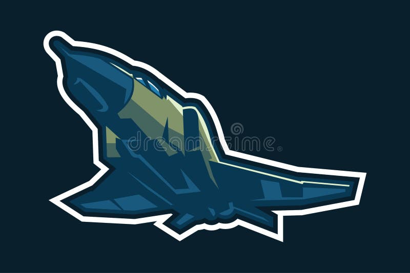 American Cold War Supersonic Fighter Plane Vector Illustration. Stock ...