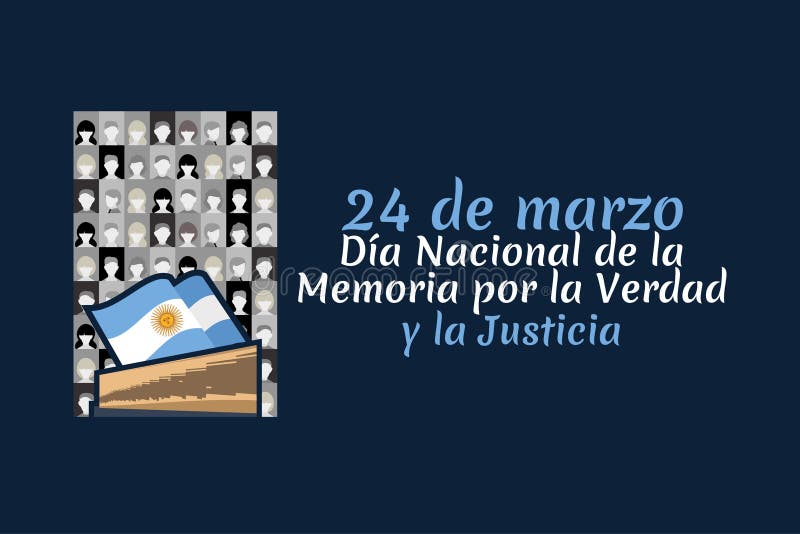Translation: March 24, Day of Remembrance for Truth and Justice Vector ...