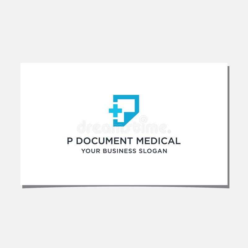 P DOCUMENT MEDICAL LOGO stock vector. Illustration of branding - 243721864
