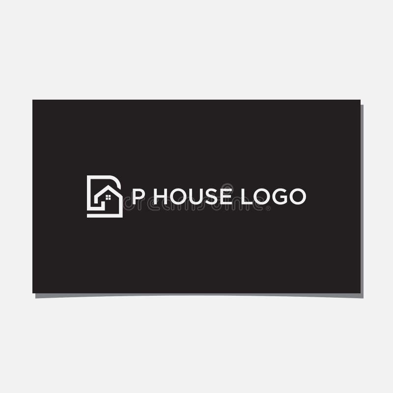 P HOUSE LOGO stock vector. Illustration of home, agency - 243723952