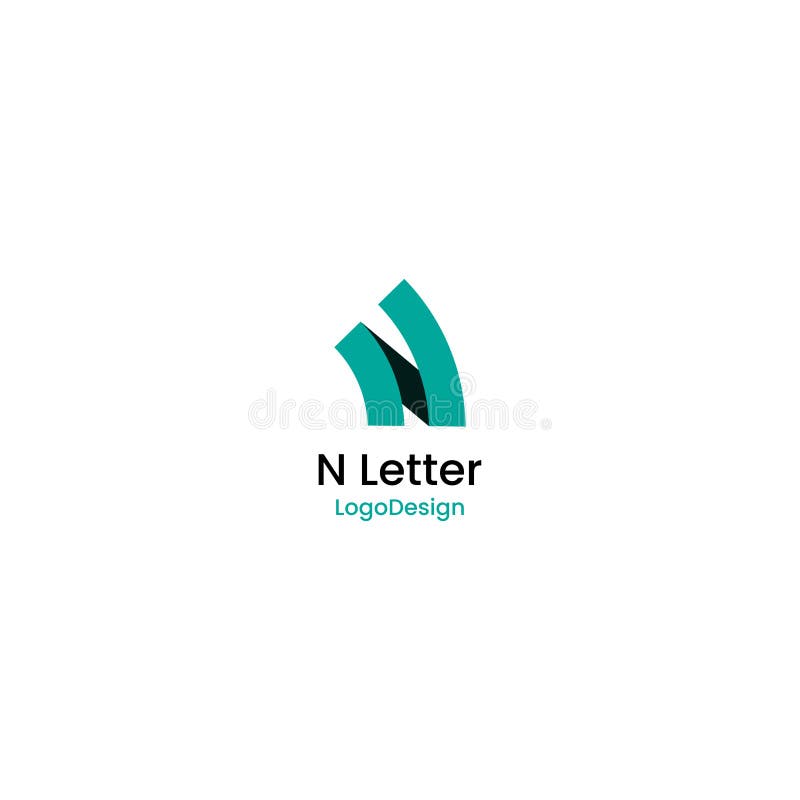 N signal ribbon logo stock vector. Illustration of company - 243727922