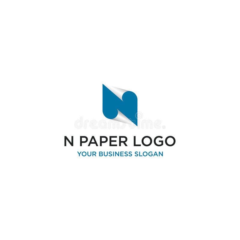 N PAPER LOGO stock vector. Illustration of print, concept - 243727944