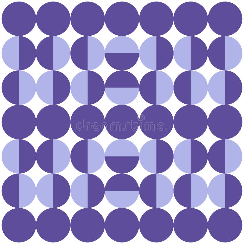 60s and 70s Vibes Vintage Geo Art Very Peri Dots Purple Pattern Vector ...