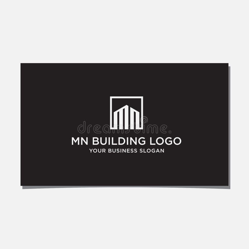MN BUILDING LOGO stock vector. Illustration of constructions - 243781417