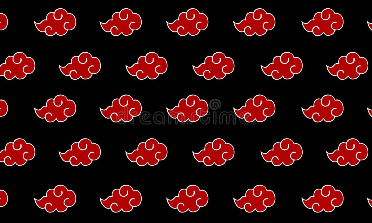 Akatsuki Naruto Seamless Pattern Stock Illustrations – 13 Akatsuki ...