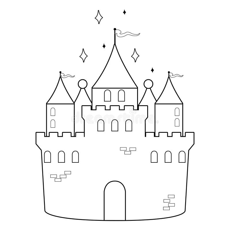 Simple Castle Coloring Pages