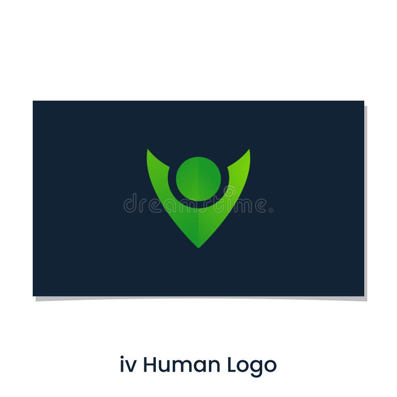 Iv human logo stock vector. Illustration of symbol, template - 243851906