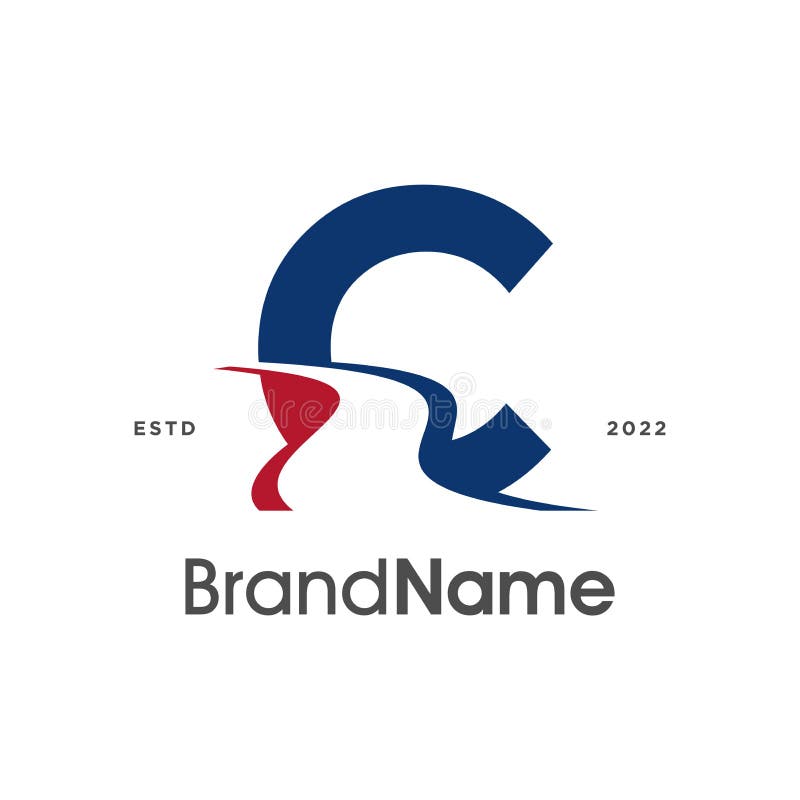 Initial C Road Way Logo stock vector. Illustration of letter - 243853567