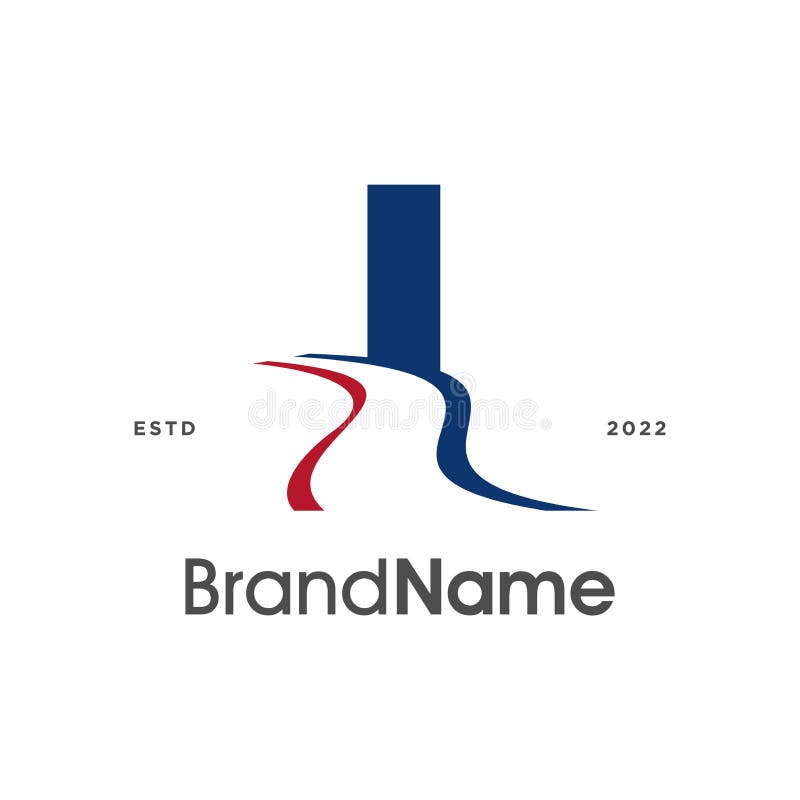 Initial I Road Way Logo stock vector. Illustration of brand - 243853629