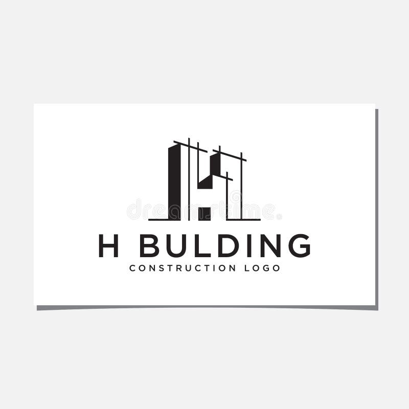 H BUILDING CONSTRUCTION LOGO Stock Vector - Illustration of ...