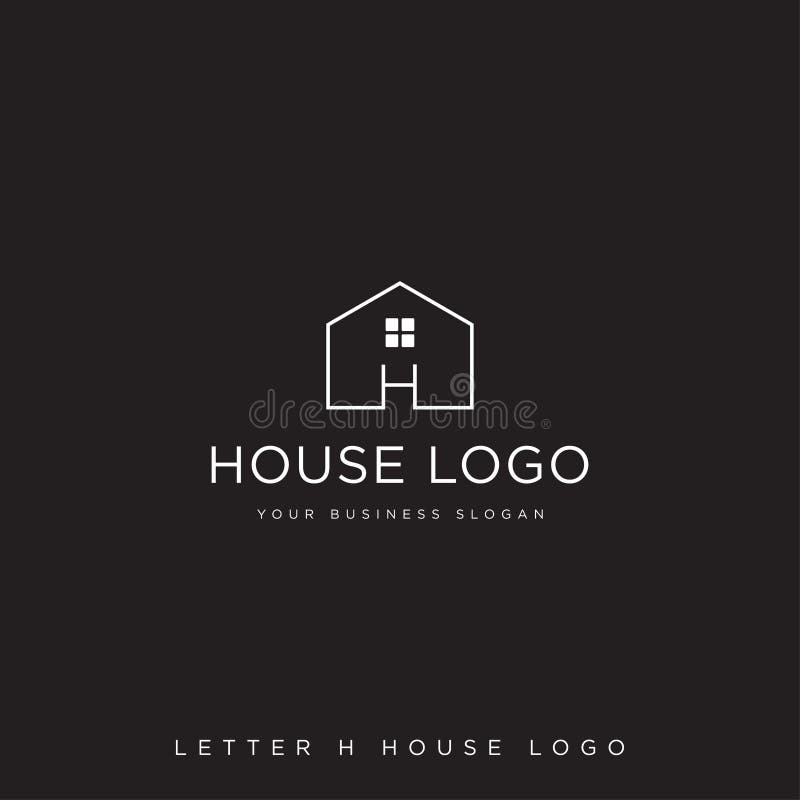 H HOUSE LOGO stock vector. Illustration of editable - 243873263