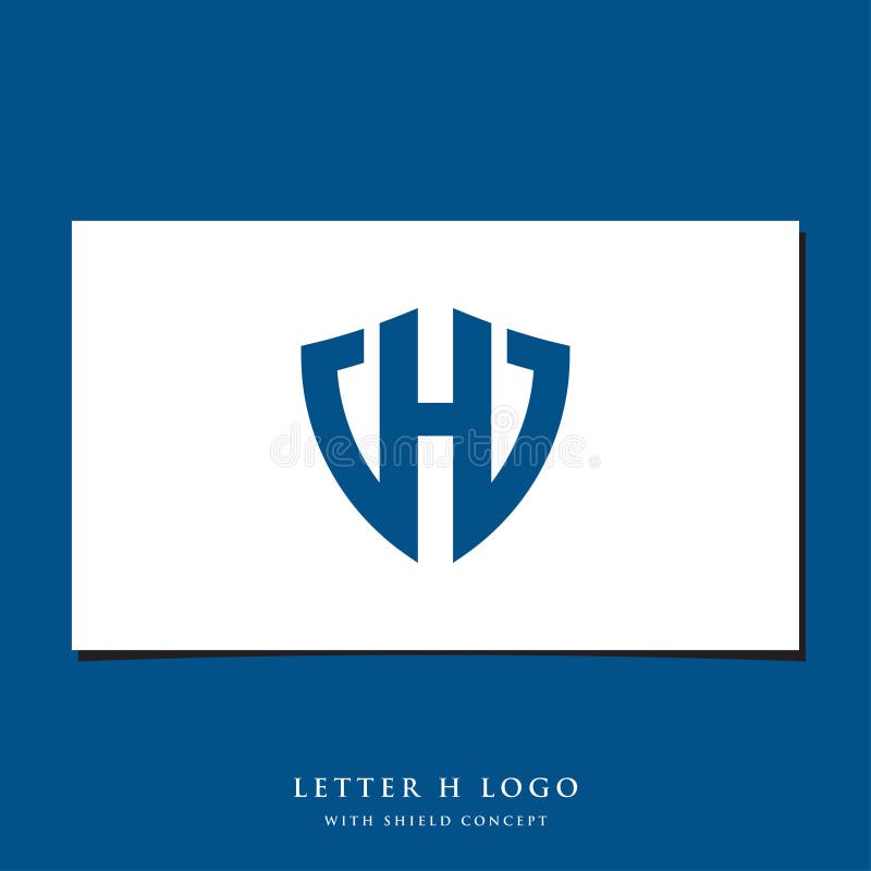 H SHIELD LOGO stock vector. Illustration of editable - 243873372
