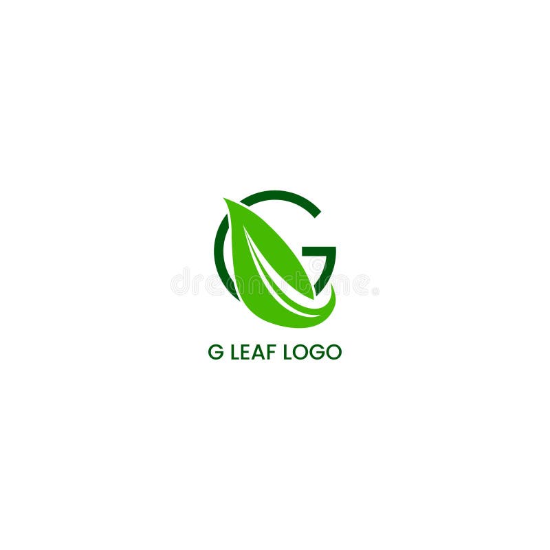 G LEAF LOGO stock vector. Illustration of print, logo - 243921802