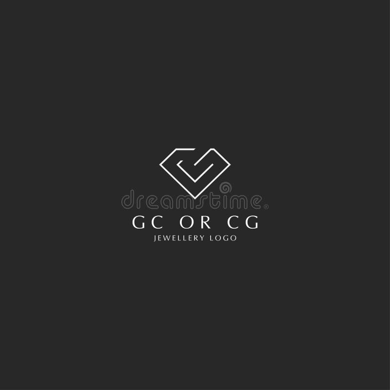 GC or CG DIAMOND LOGO stock vector. Illustration of jewelry - 243922023