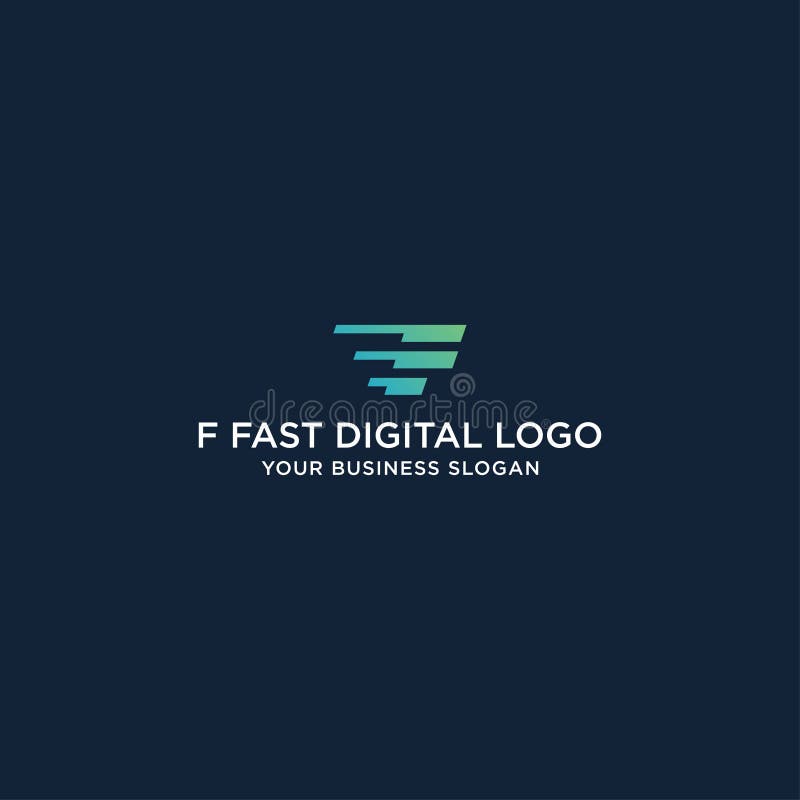 F FAST LOGO stock vector. Illustration of creative, logos - 243944796