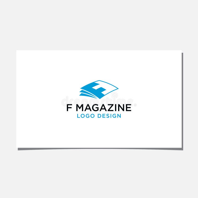 F MAGAZINE or PAPER LOGO stock vector. Illustration of design - 243944824