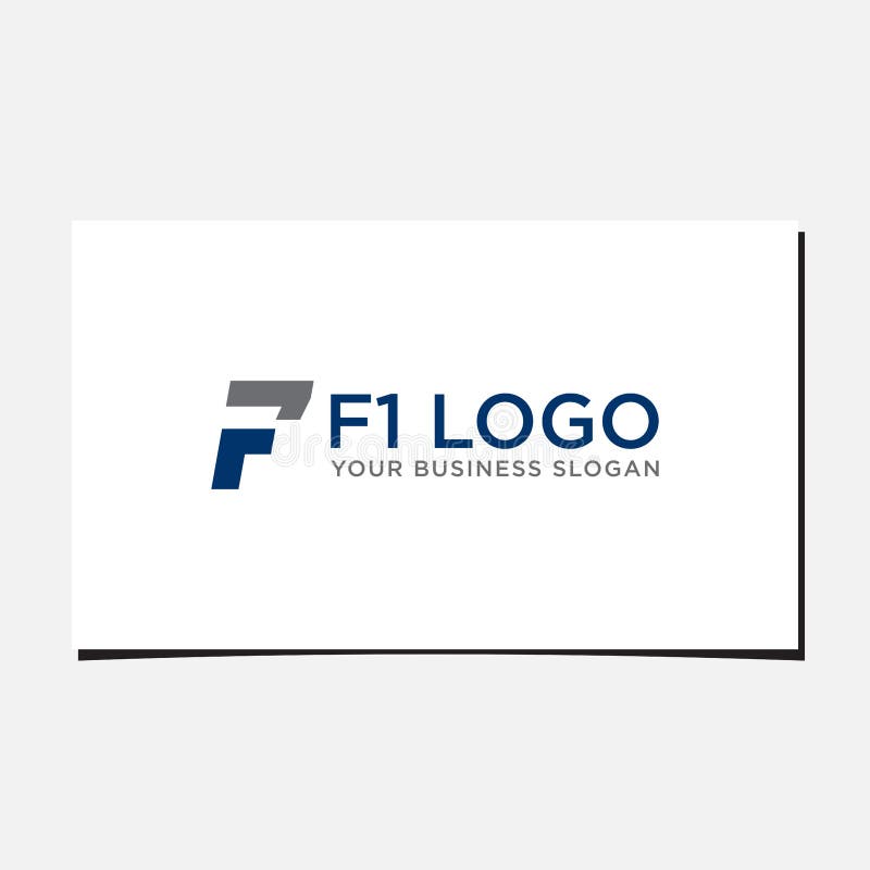F1 INITIAL LOGO stock vector. Illustration of icon, minimalist - 243944842