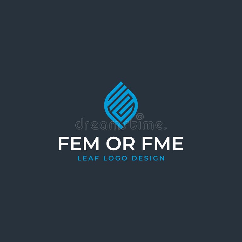 FCM, FEM, FME LEAF LOGO DESIGN Stock Vector - Illustration of initial ...