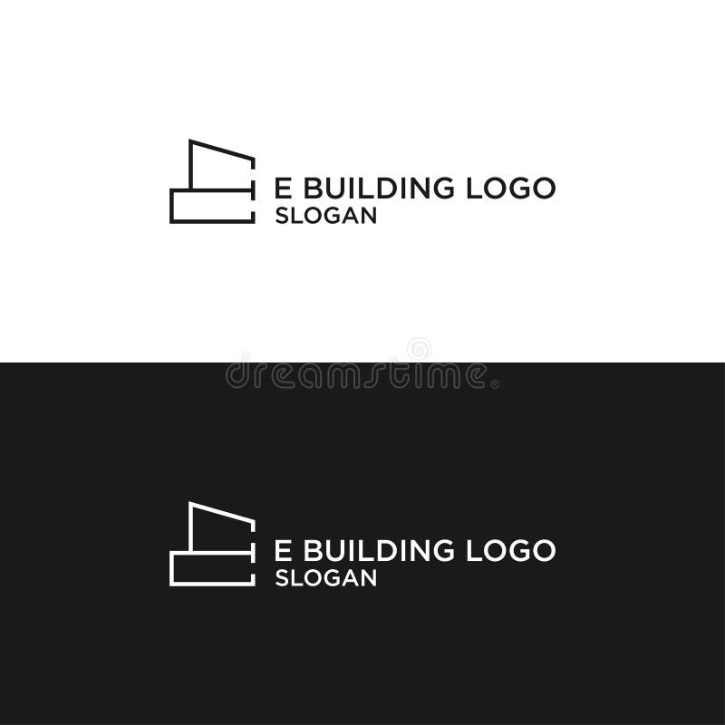 E BUILDING LOGO stock vector. Illustration of property - 244009467