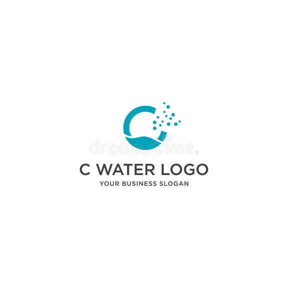 C WATER LOGO stock vector. Illustration of editable - 244023954