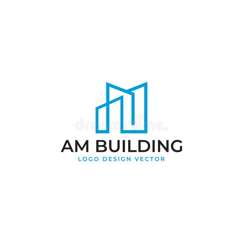 Am BUILDING LOGO stock illustration. Illustration of apartment - 244059994