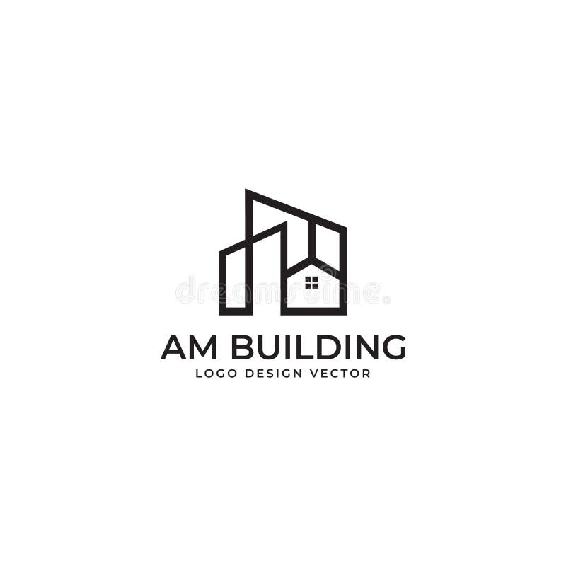 Am BUILDING LOGO stock vector. Illustration of mono - 244060147