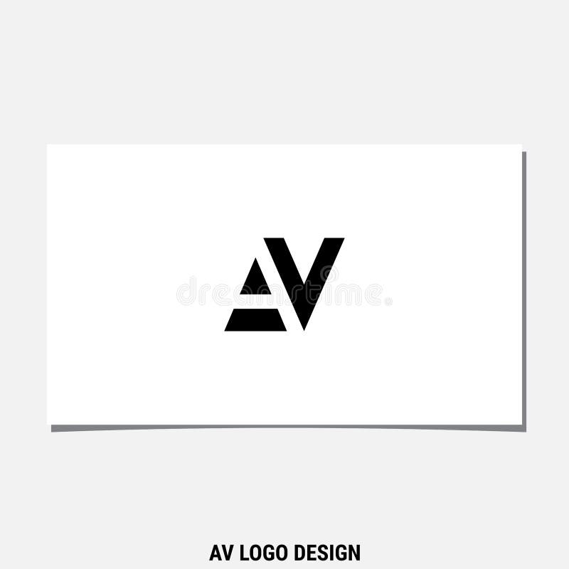 AV LOGO DESIGN stock vector. Illustration of unique - 244062371