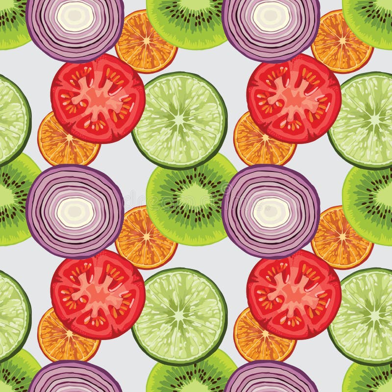 Fruits Drawing Seamless Background Stock Vector - Illustration of ...