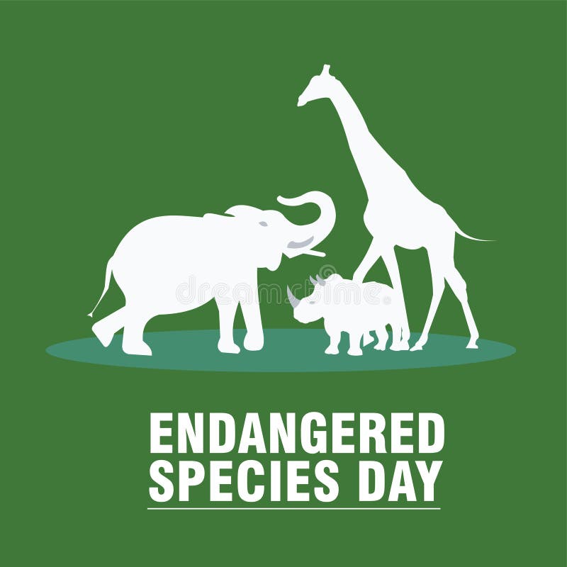 Vector National Endangered Species Day Stock Vector - Illustration of ...