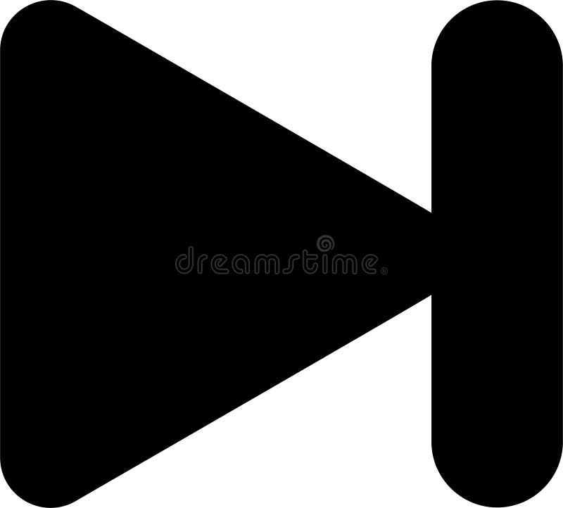 Skip Forward Solid Fill Outline Icon Design Illustration. Media Control ...