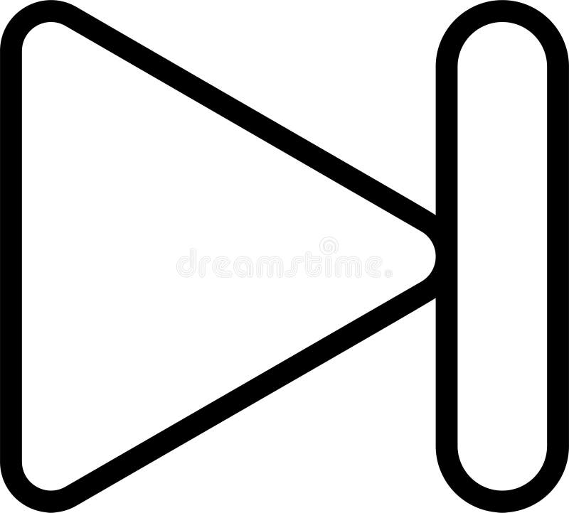 Skip Forward Icon stock vector. Illustration of skip - 244104357