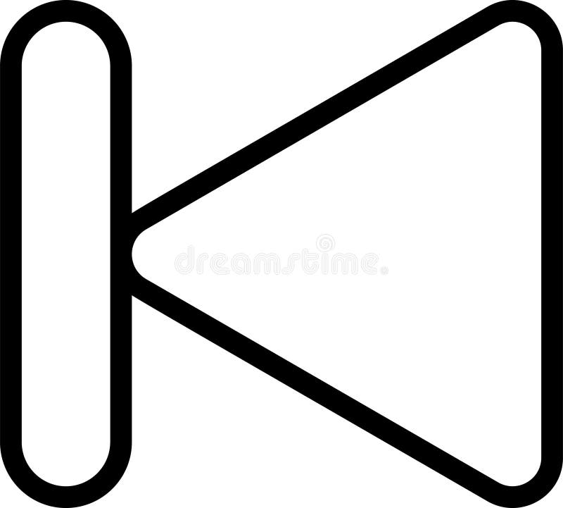 Skip Back Icon stock vector. Illustration of forward - 244104360