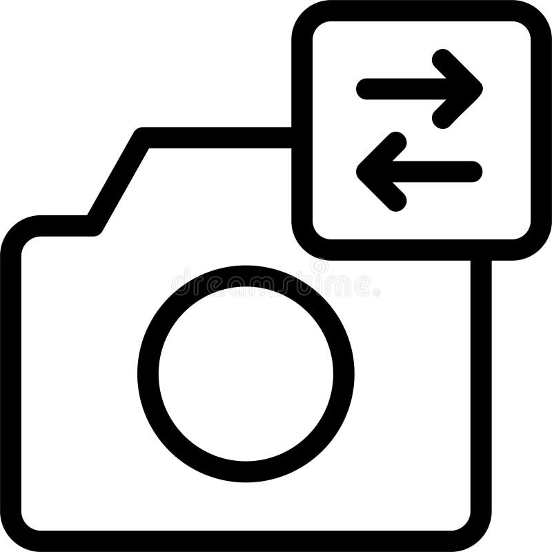 Camera Change Icon stock vector. Illustration of mobile - 244104381